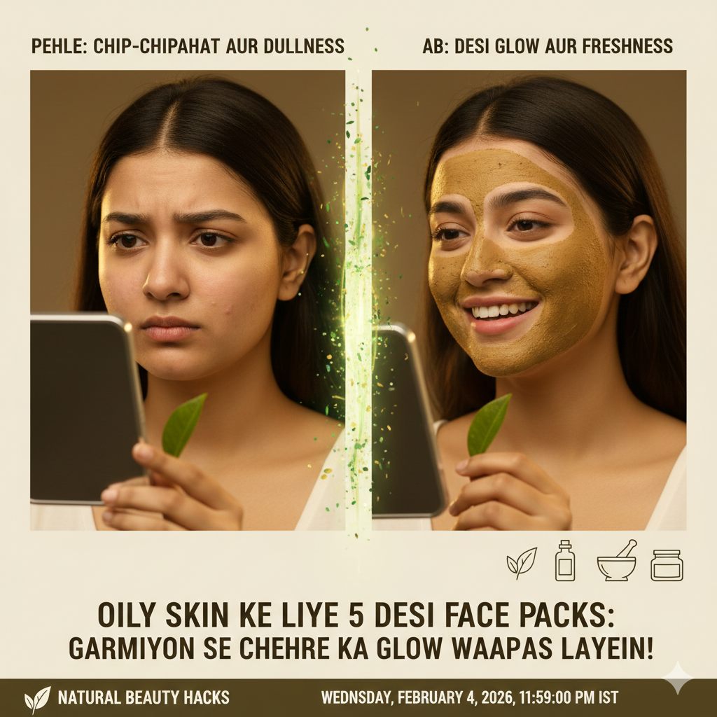 Oily Skin Ke Liye 5 Desi Face Packs: Garmiyon Se Pehle Chehre Ka Glow ...